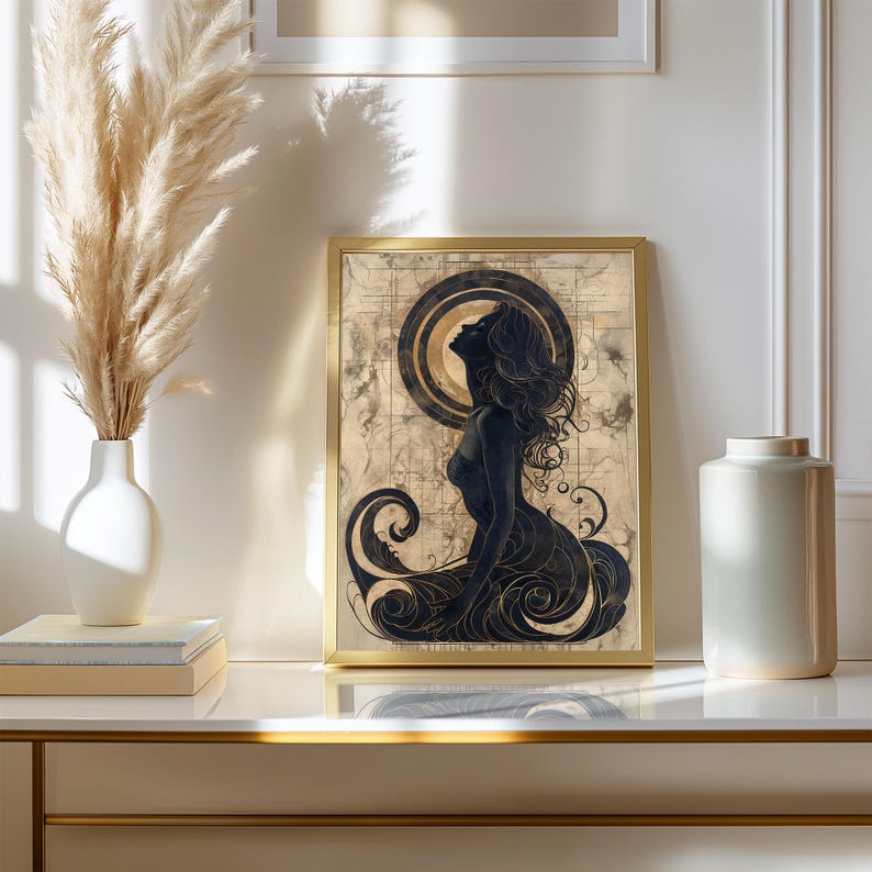 Aphrodite Premium Poster Wall Art Nouveau Print, Greek Goddess of ...