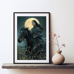 Nótt Norse Goddess of the Night, Norse Mythology, Scandinavian Decor ...