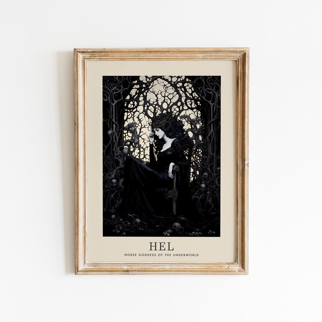 Hel Art Print, Norse Goddess of the Underworld, Dark Goddess, Norse Art ...