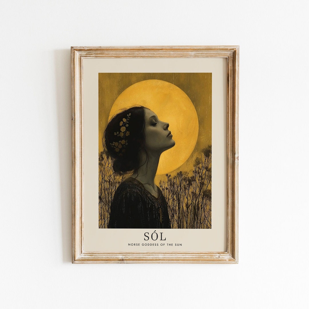 Goddess Sol Wall Art Romanticism Style, Norse Goddess of the Sun ...