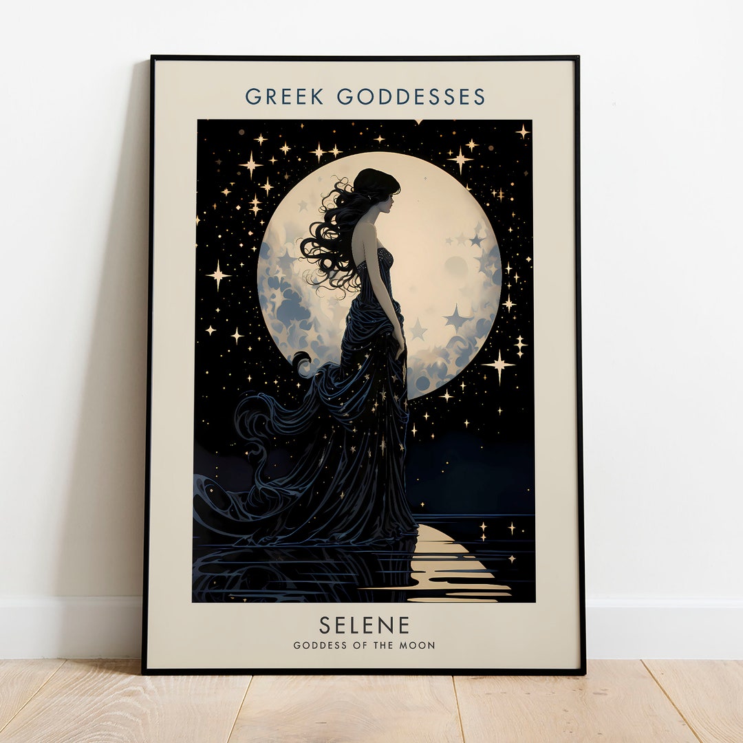 Selene Greek Goddess of the Moon Moon Goddess Wall Art Greek - Etsy