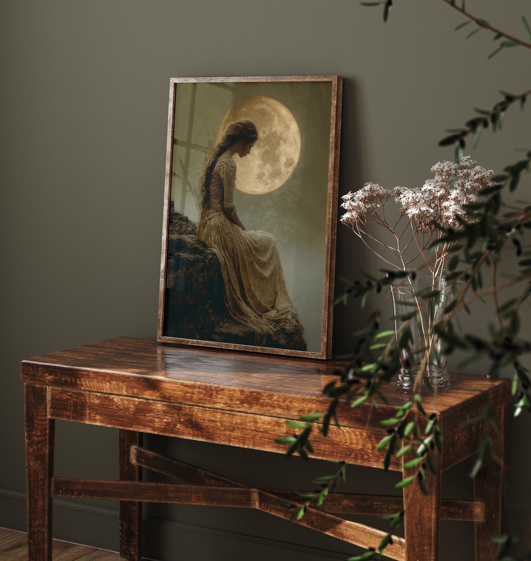 Selene Premium Matte Poster, Greek Goddess of the Moon, Art Nouveau ...