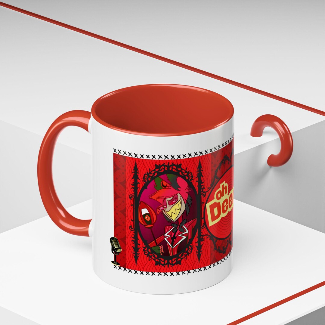 Hazbin Hotel Alastor Radio Demon Themed Bold Graphic Coffee Mug Oh Deer ...