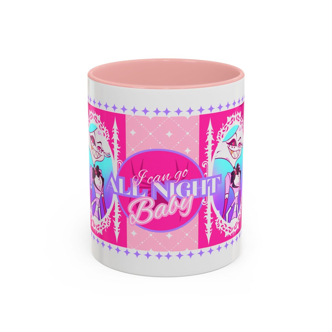 Hazbin Hotel Angel Dust Mug Colorful Coffee Cup, I Can Go All Night ...