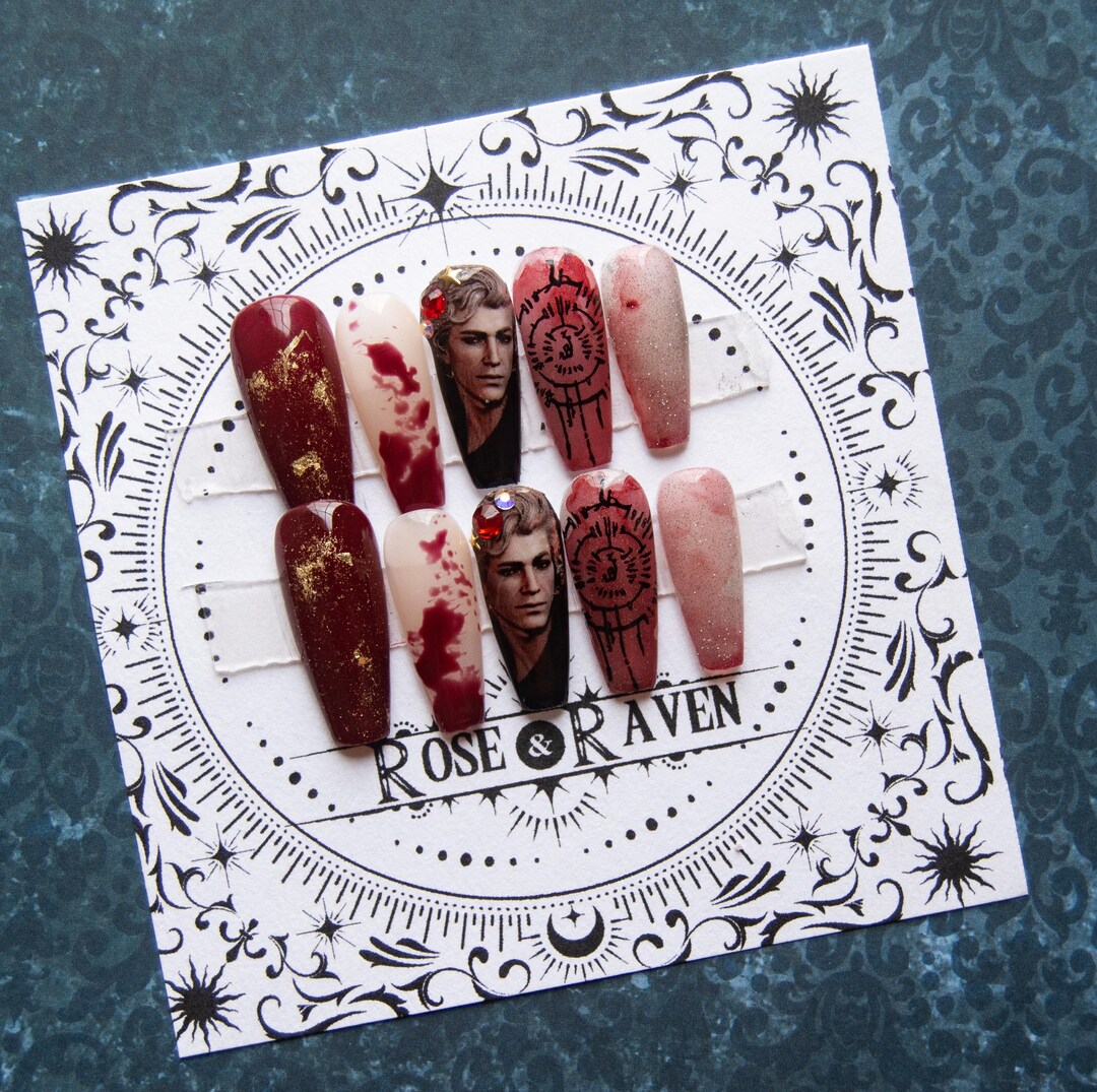 BG3 Pale Elf Inspired Press on Nail Set - Etsy Canada