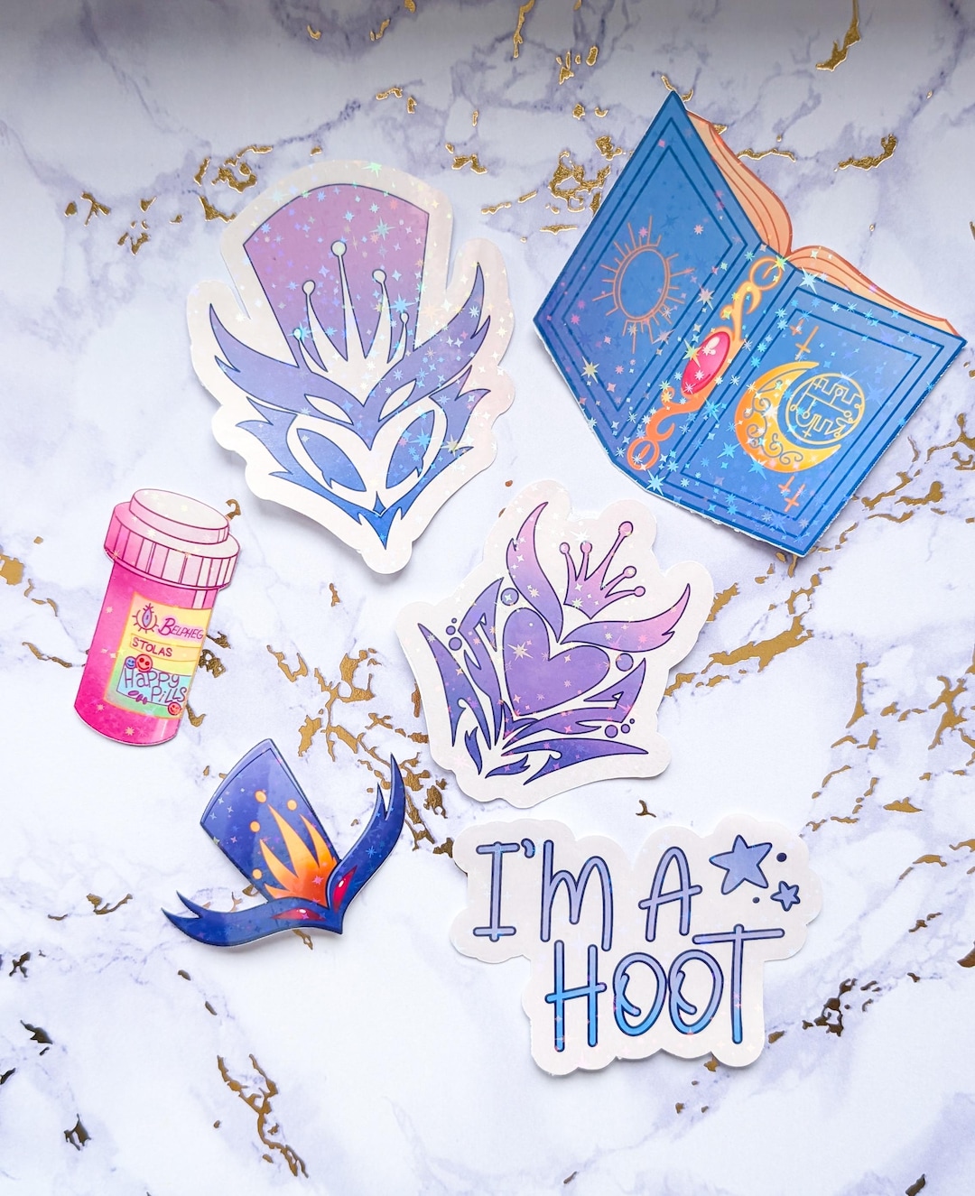 Stolas Inspired Laminated Vinyl Sticker Pack - Etsy