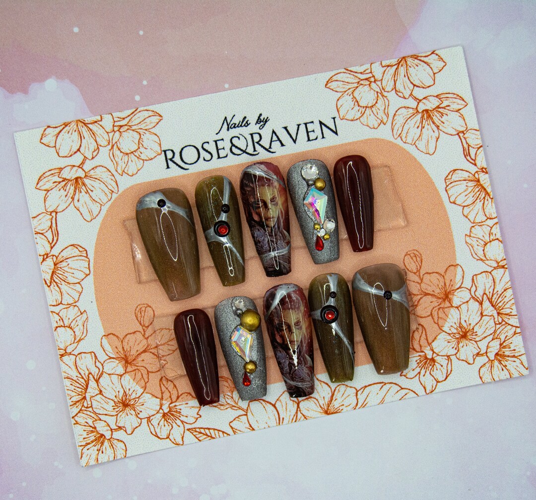 Lae'zel Baldur's Gate Inspired Press on Nail Set - Etsy