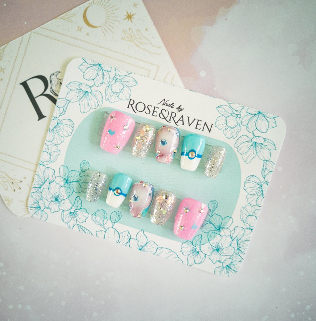 Press on Nail Set Inspired Mew - Etsy