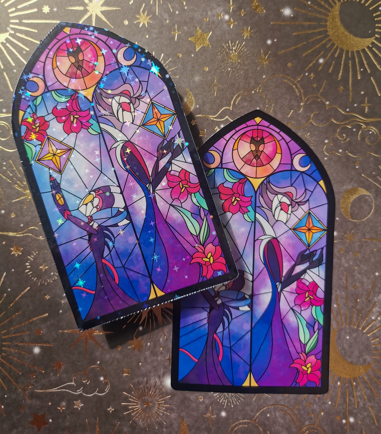 Stolitz Full Moon Stainglass Laminated Vinyl Sticker - Etsy