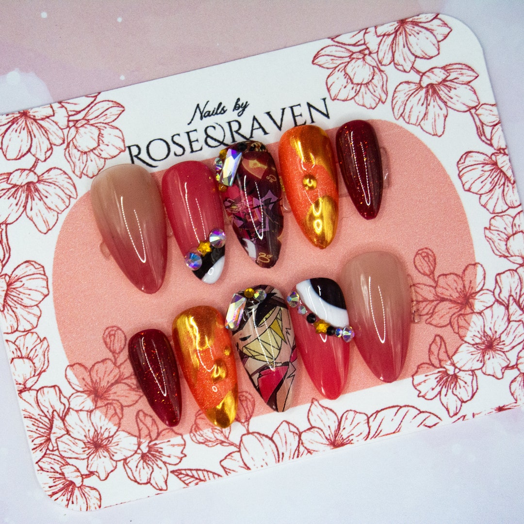 Press on Nail Set Striker Inspired - Etsy