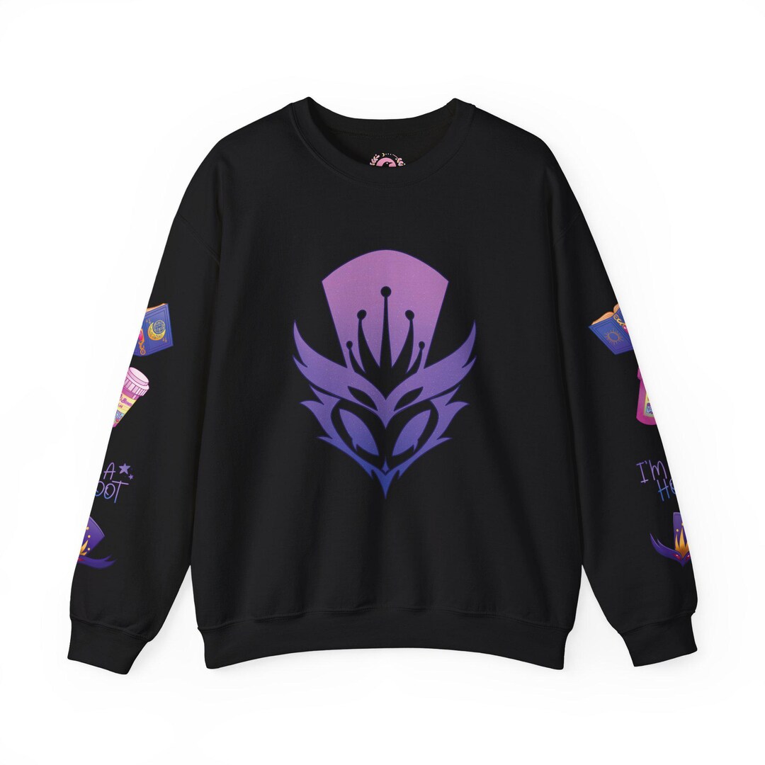 Helluva Boss Inspired Stolas "i'm a Hoot" Sweatshirt | Gothic Crest ...
