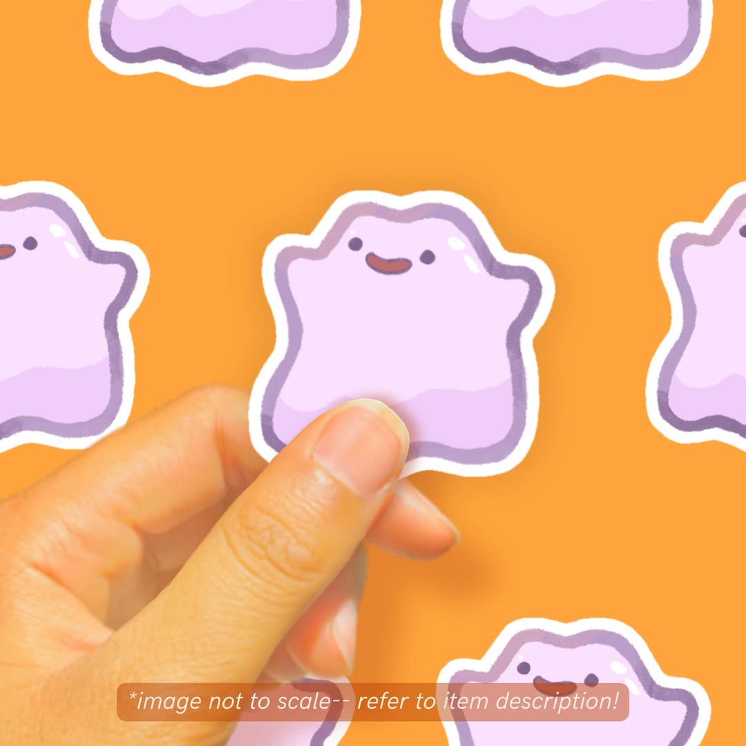 Ditto Poke Glossy Vinyl Sticker - Etsy