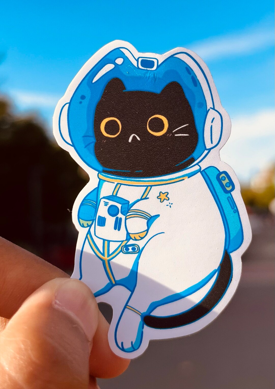 Astro-cat Vinyl Sticker - Etsy