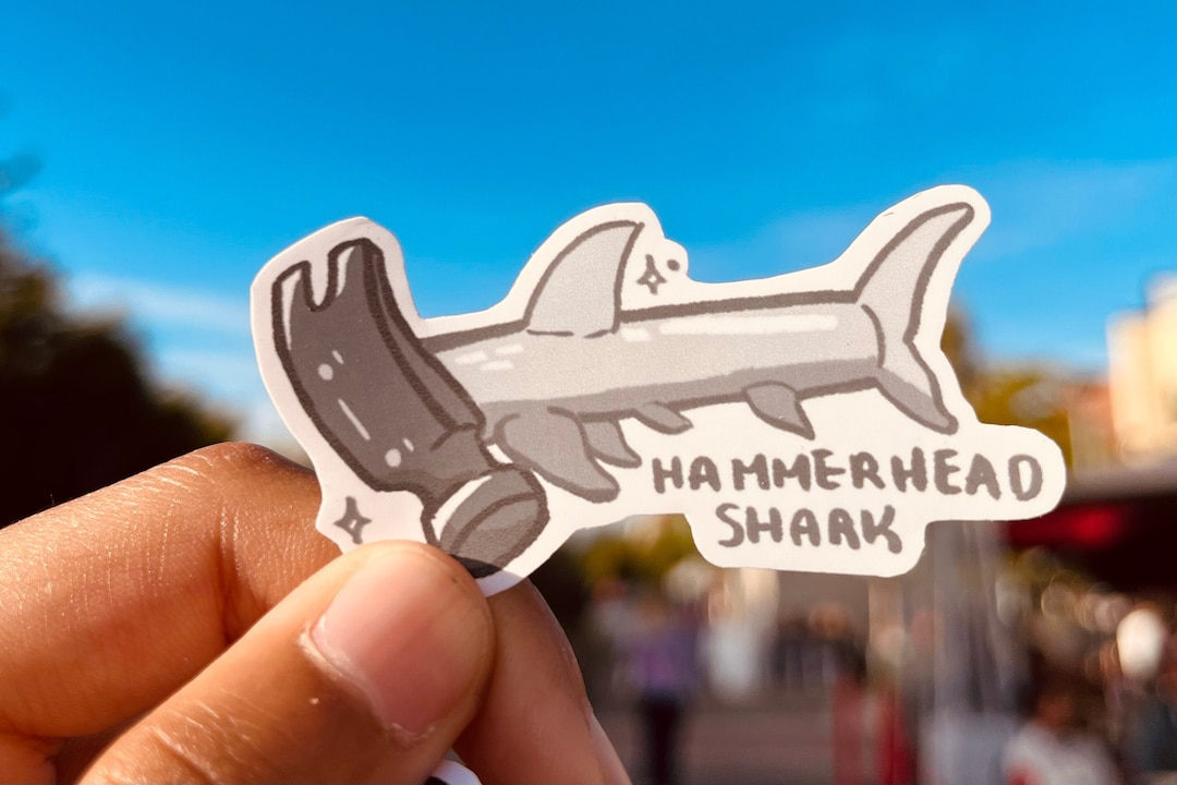 Hammerhead Shark Vinyl Sticker - Etsy