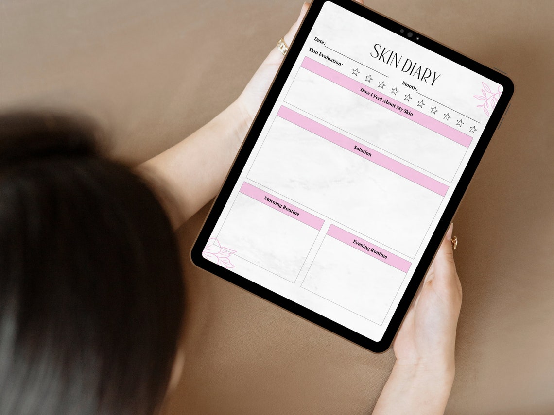 Printable Beauty Planner Skin-care Tracker Beauty Journal Woman ...