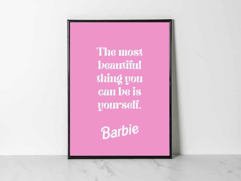 Barbie Quote Wall Art Bundle, Printable Barbie Prints, Logic and ...