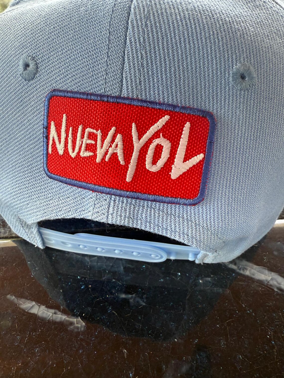 Metallic Sapo Concho Snapback Hat, Light Blue Puerto Rico Pride Cap ...