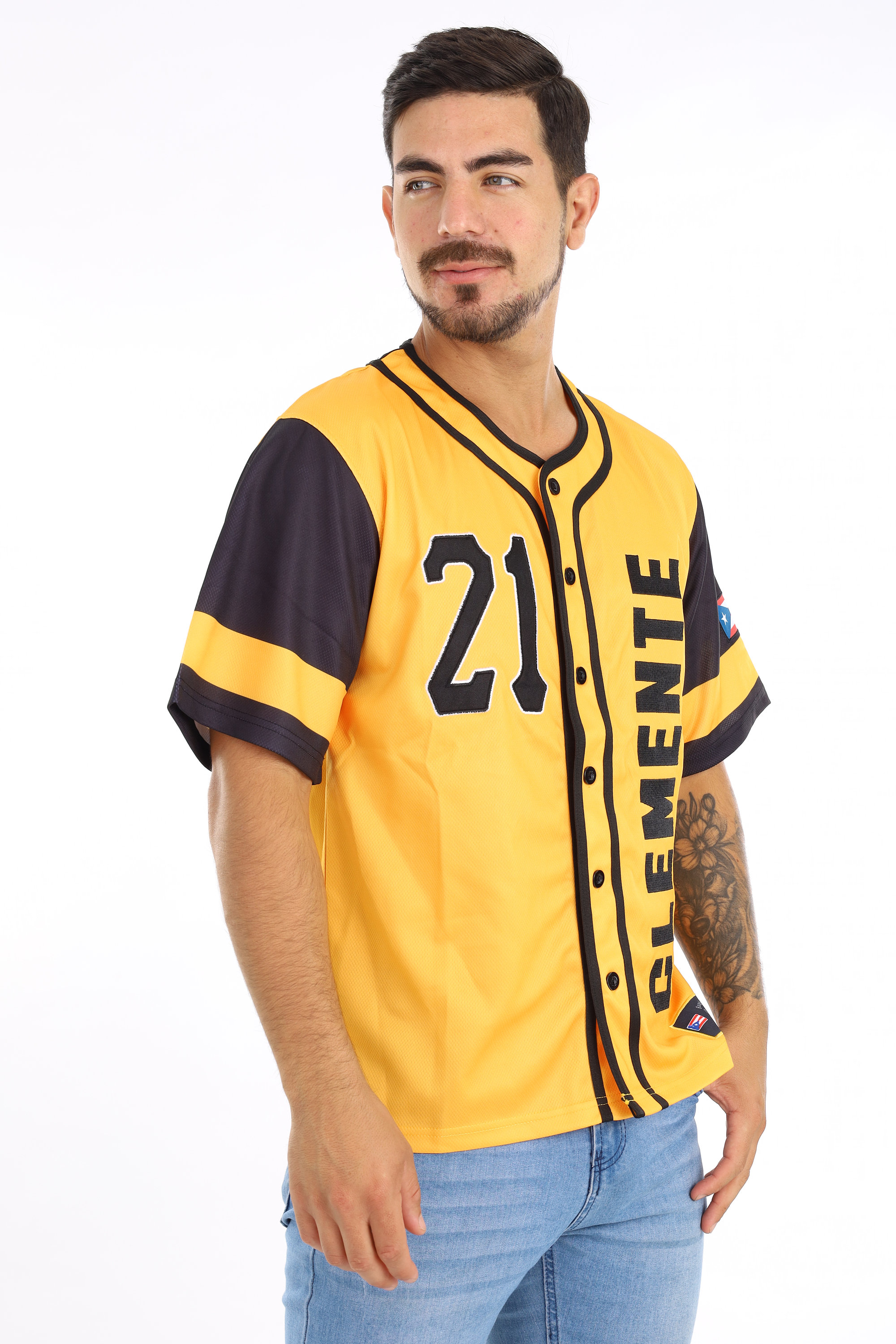 Clemente Pirates Jersey #21 With Puerto Rican Flag - Limited Edition ...