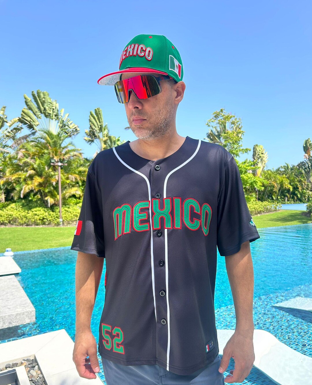 Mexico Black Baseball Jersey Embroidery – Limited Edition, Iconic #52 ...