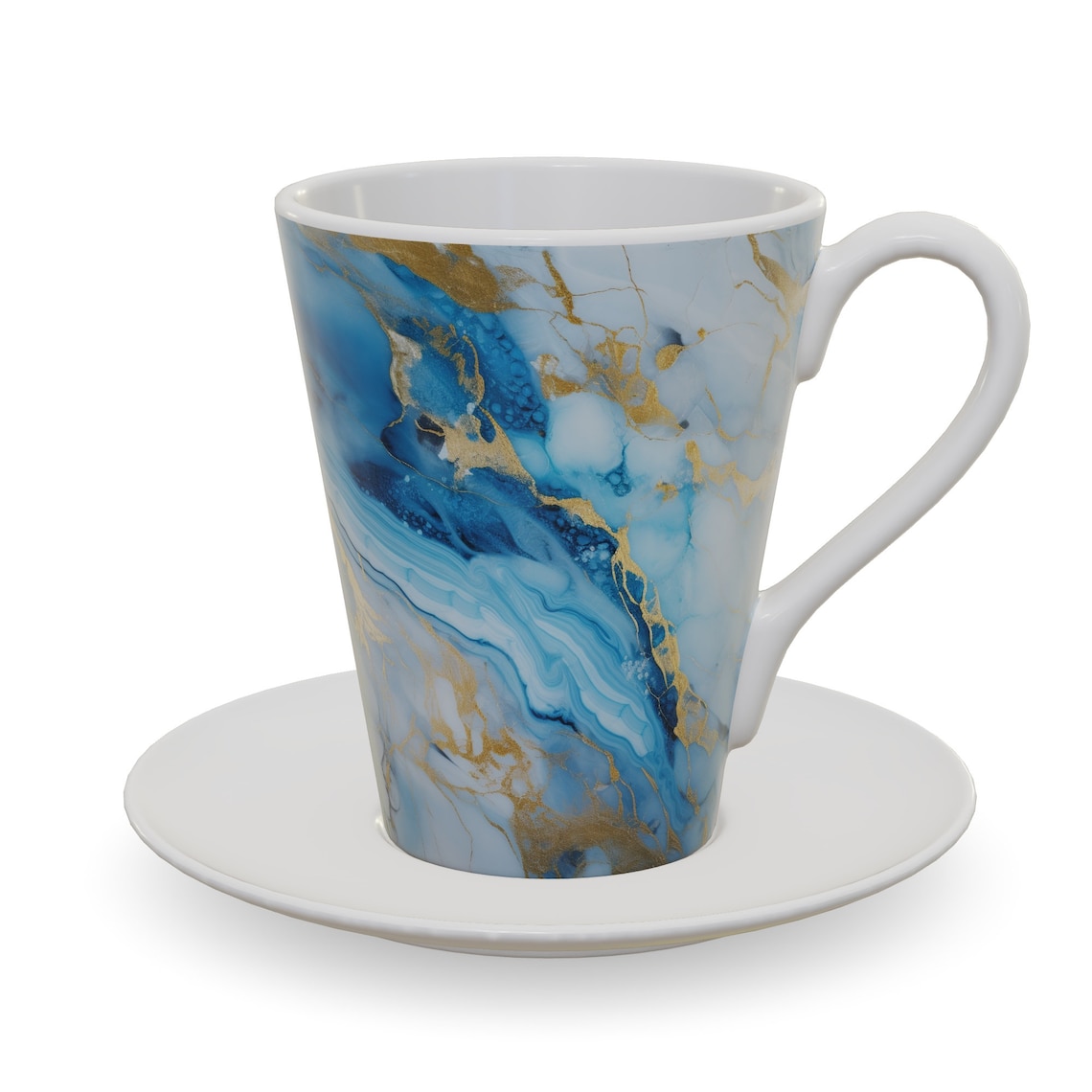 Blue and Gold Marble Digital Paper, Marble Textures, Printable ...