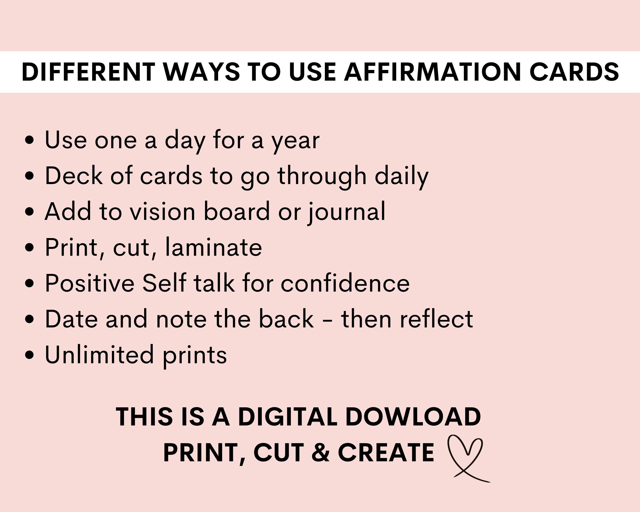Printable Affirmation Cards, Affirmation Cards, Affirmation Cards ...