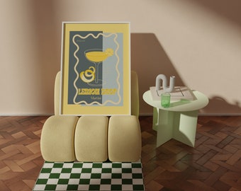 Lemon Drop Martini Print - Etsy