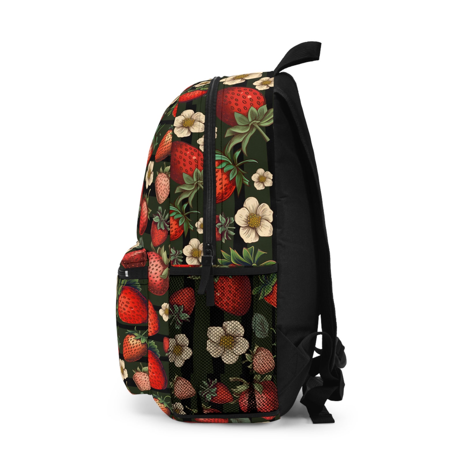 Strawberries Backpack, Cottagecore Fruit Backpack, Fan of Strawberries Backpack, Travel Backpack ...
