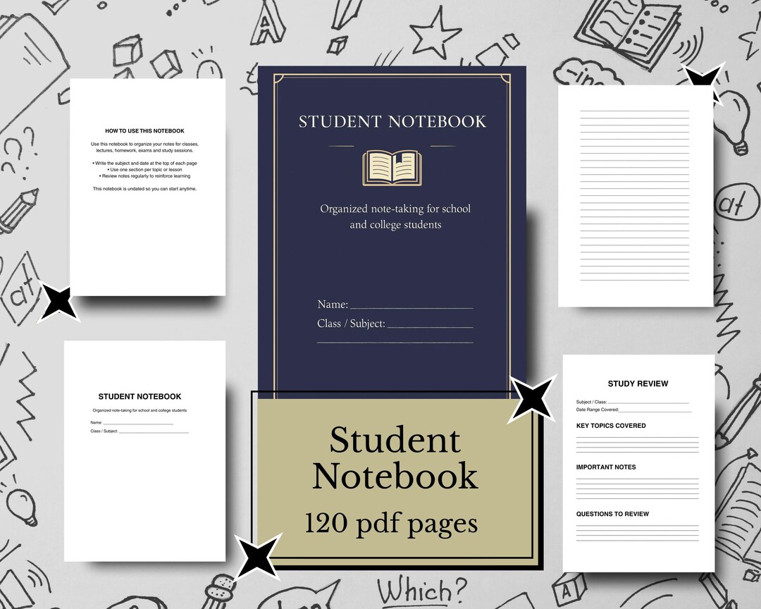 Student Log Notebook, Classrom Note-taking, Assignment Tracker, Digital ...