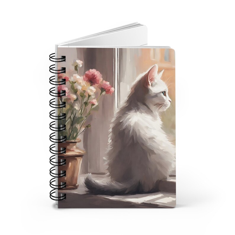 Spiral Journal, Cute Kitten Journal, Cat Spiral Notebook, Notebook ...