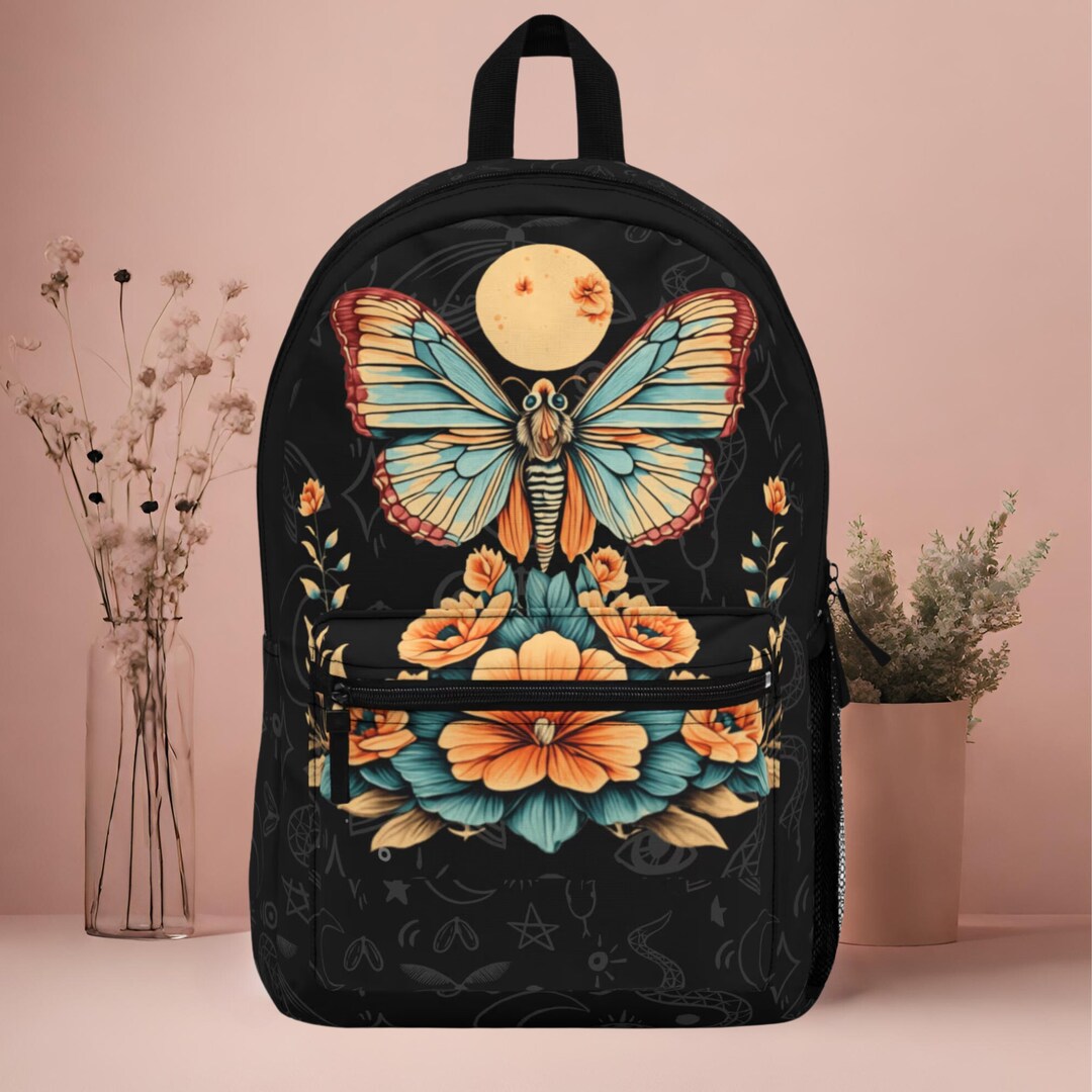 Moth Backpack, Cottagecore Moth Backpack, Whimsical Backpack, Cute Moth ...