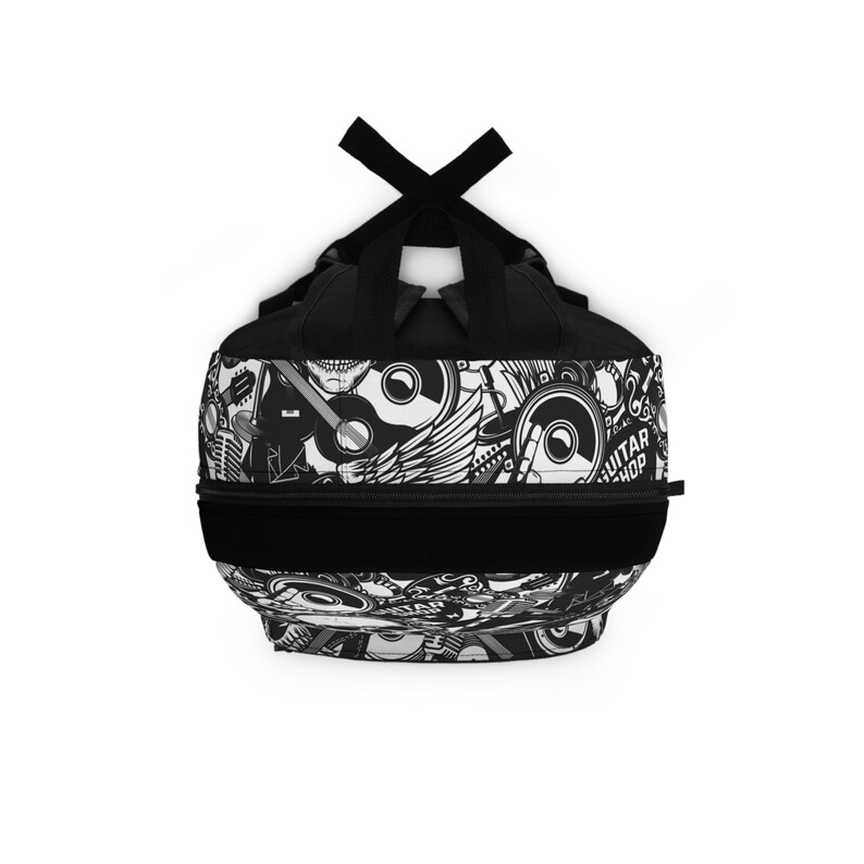 Graffiti Goth Backpack, Gothic Guitar Backpack, Guitar Lovers Backpack ...