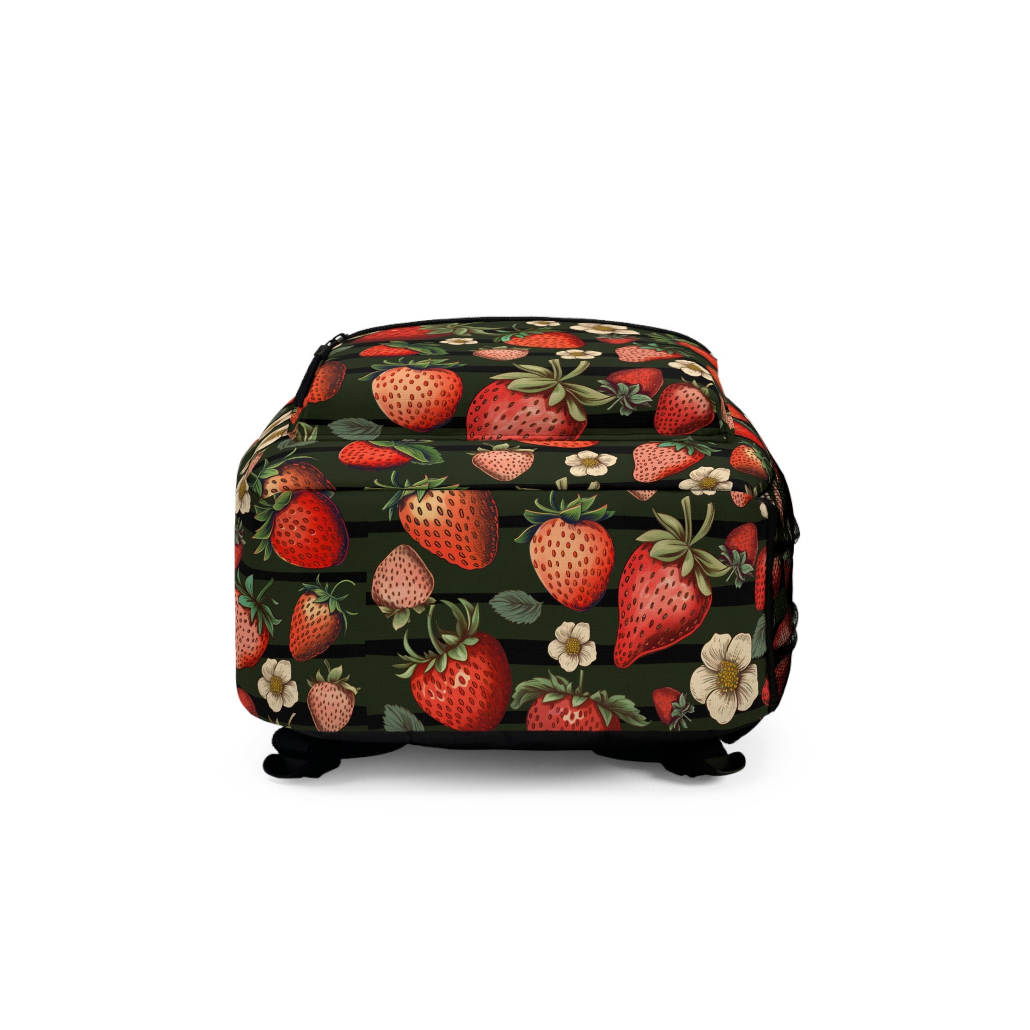 Strawberries Backpack, Cottagecore Fruit Backpack, Fan of Strawberries Backpack, Travel Backpack ...