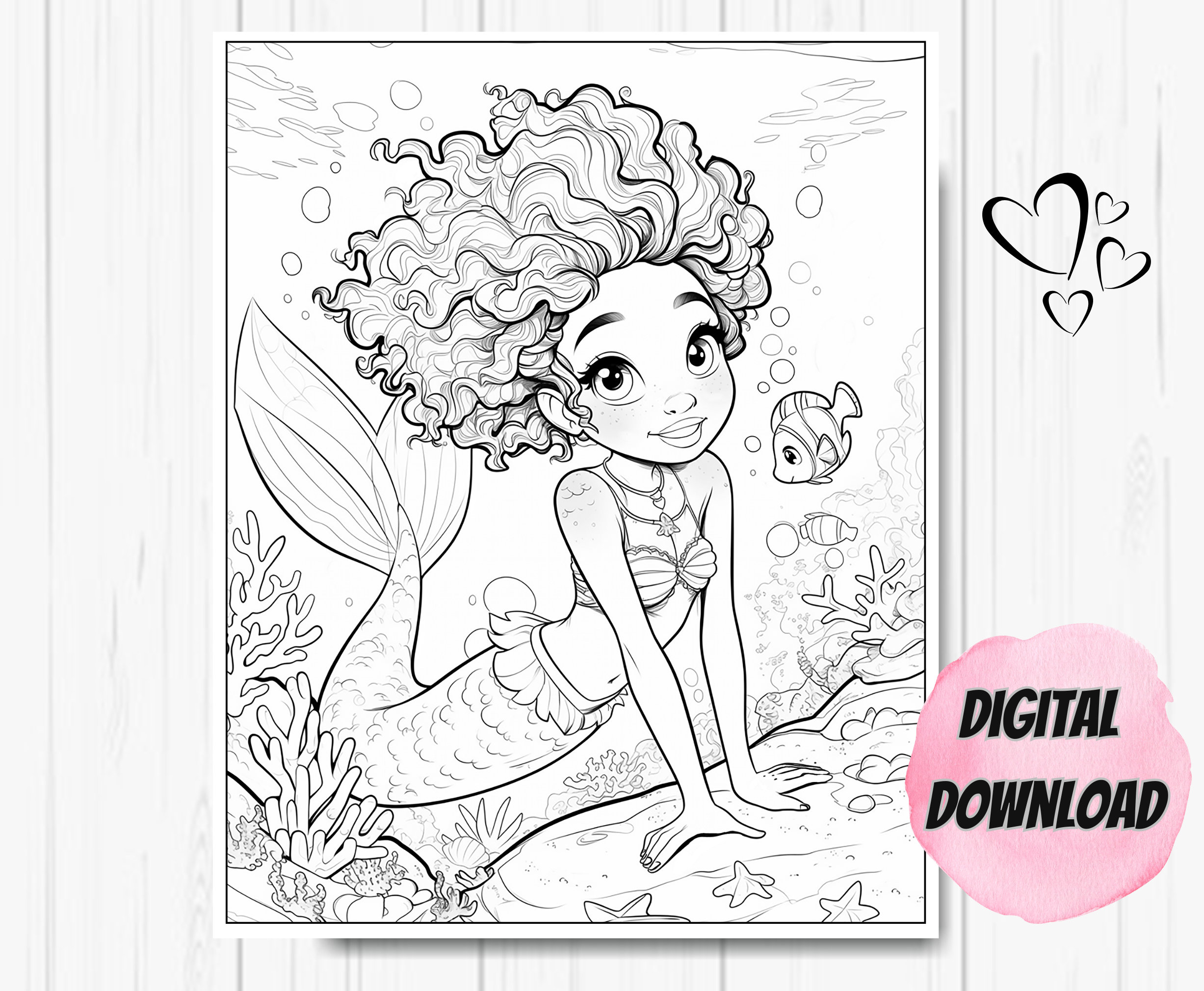 Mermaids, Black Mermaids Coloring Pages, Kids Mermaids Coloring Pages ...
