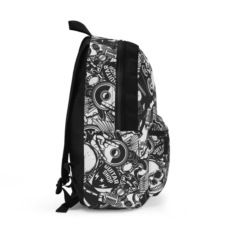 Graffiti Goth Backpack, Gothic Guitar Backpack, Guitar Lovers Backpack ...