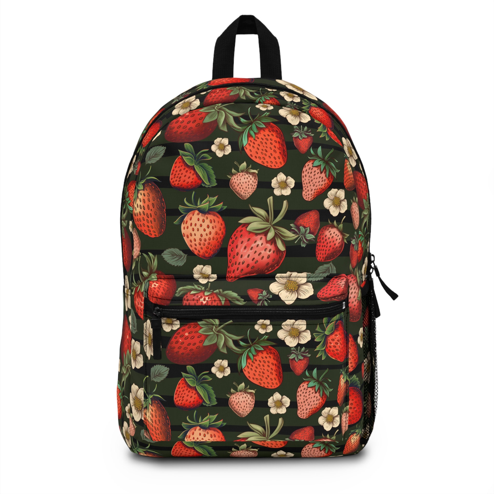 Strawberries Backpack, Cottagecore Fruit Backpack, Fan of Strawberries ...