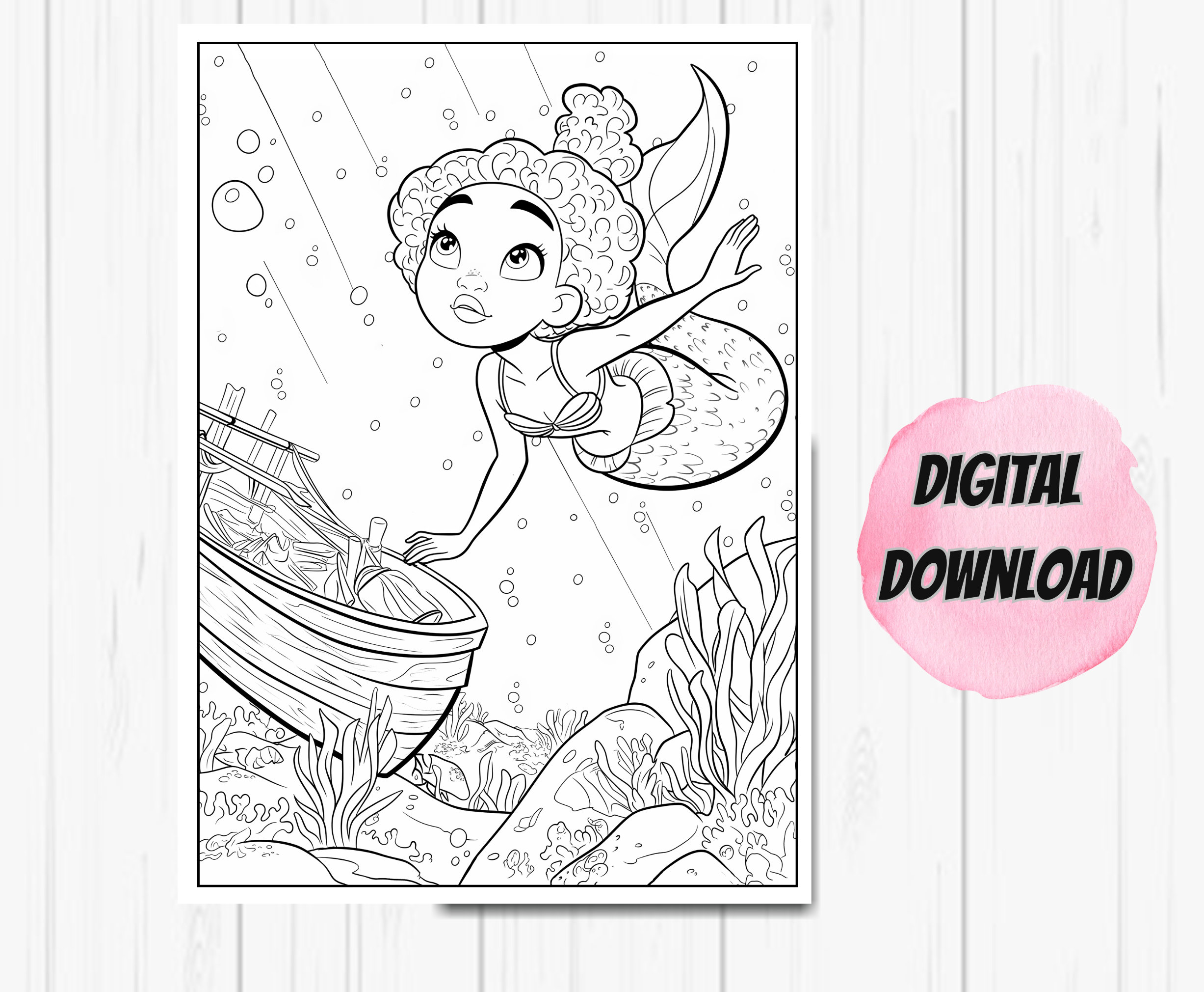 Mermaids, Black Mermaids Coloring Pages, Kids Mermaids Coloring Pages ...