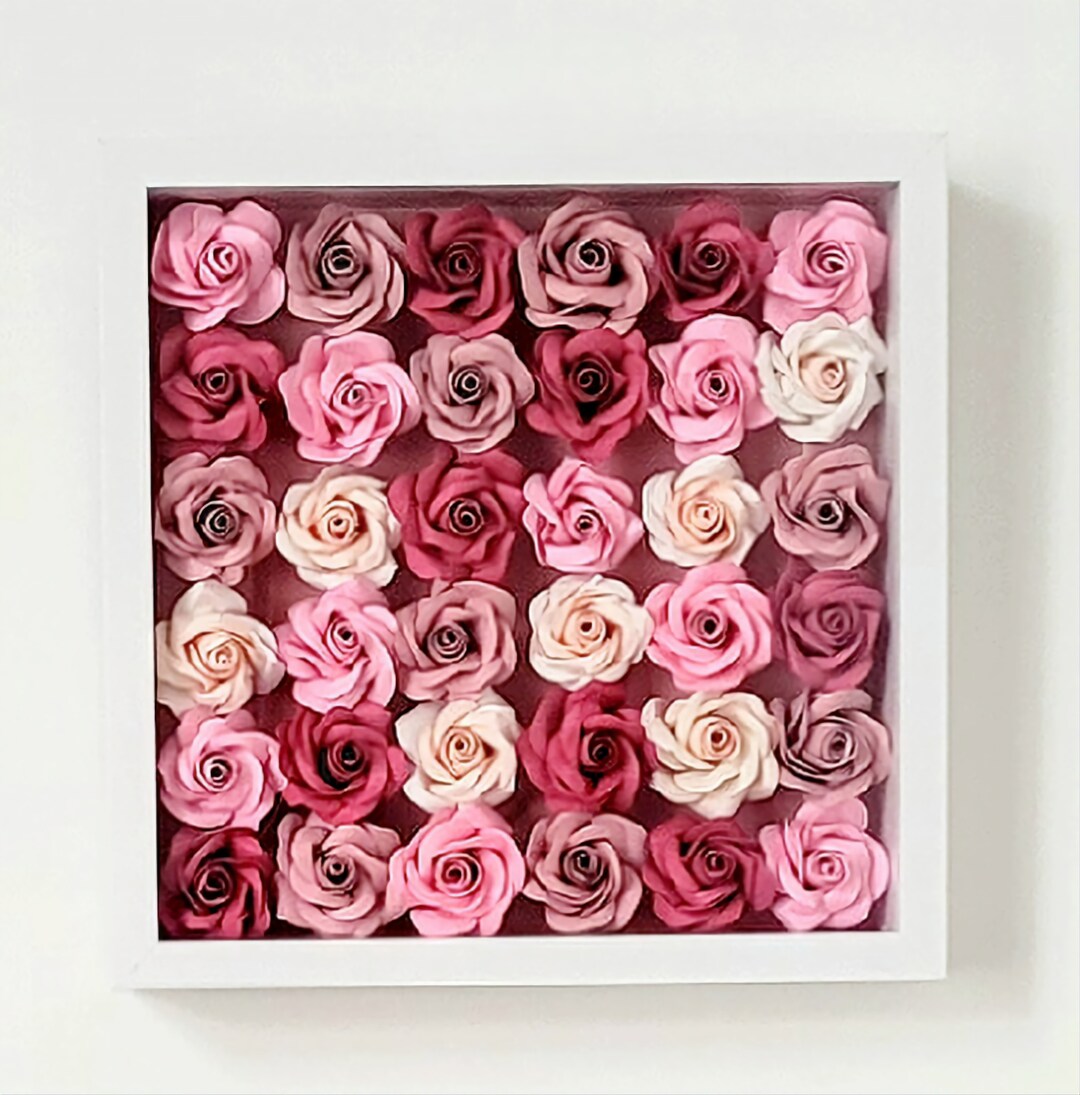 Pink Rosettes Shadow Box - Etsy