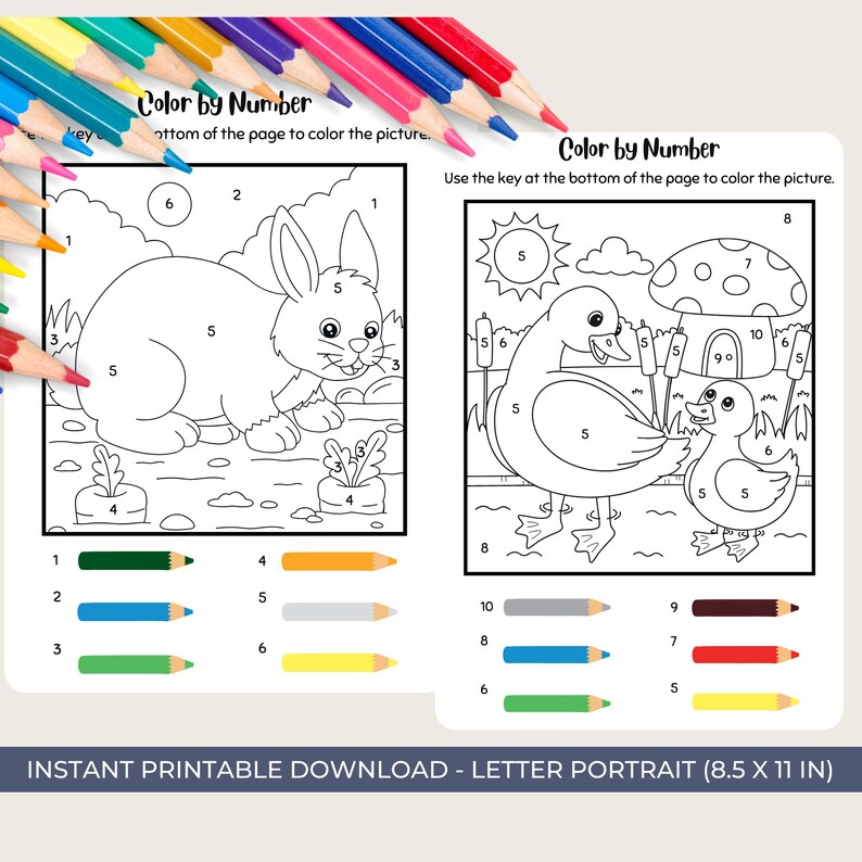 Toddler Preschool Numbers Activity Printable Worksheets, Color Number ...