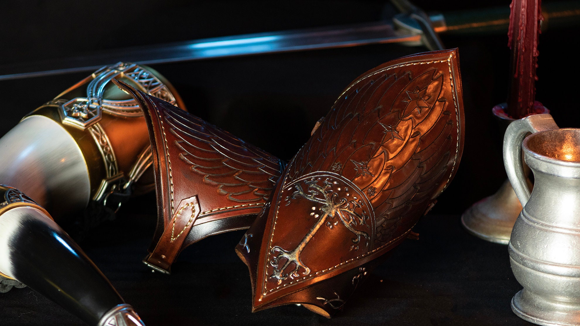 Vambraces of Gondor Aragorn Boromir Gondorian Bracers Arm - Etsy