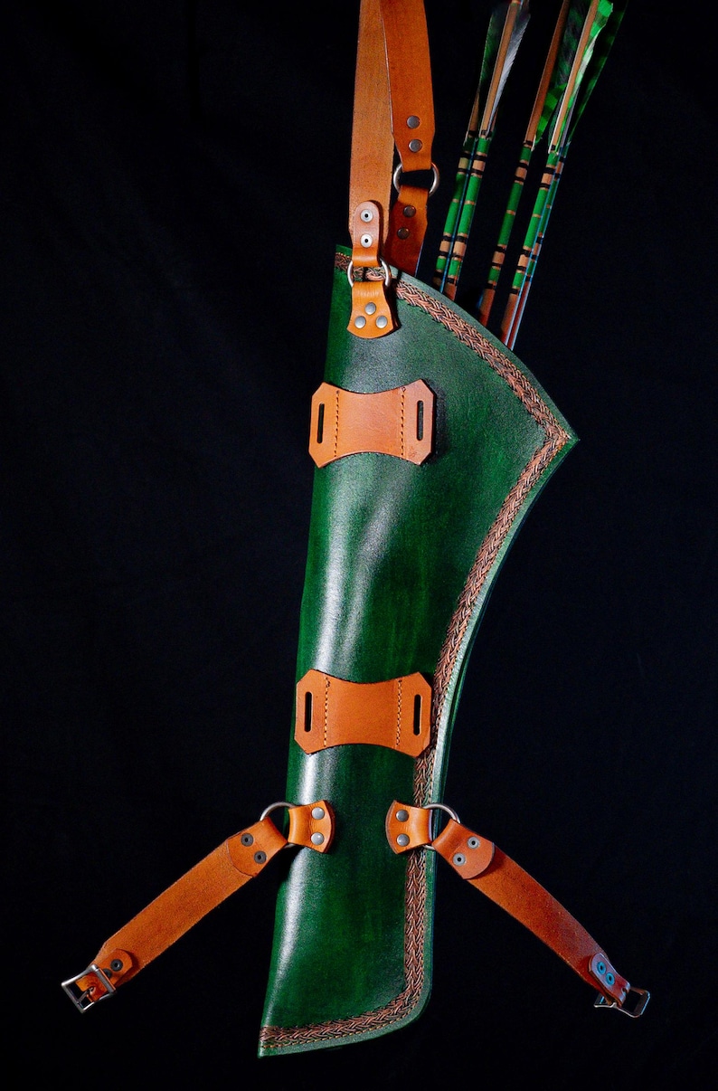 Leather Elven Ranger Quiver Pattern for 3 Point Harness - Etsy