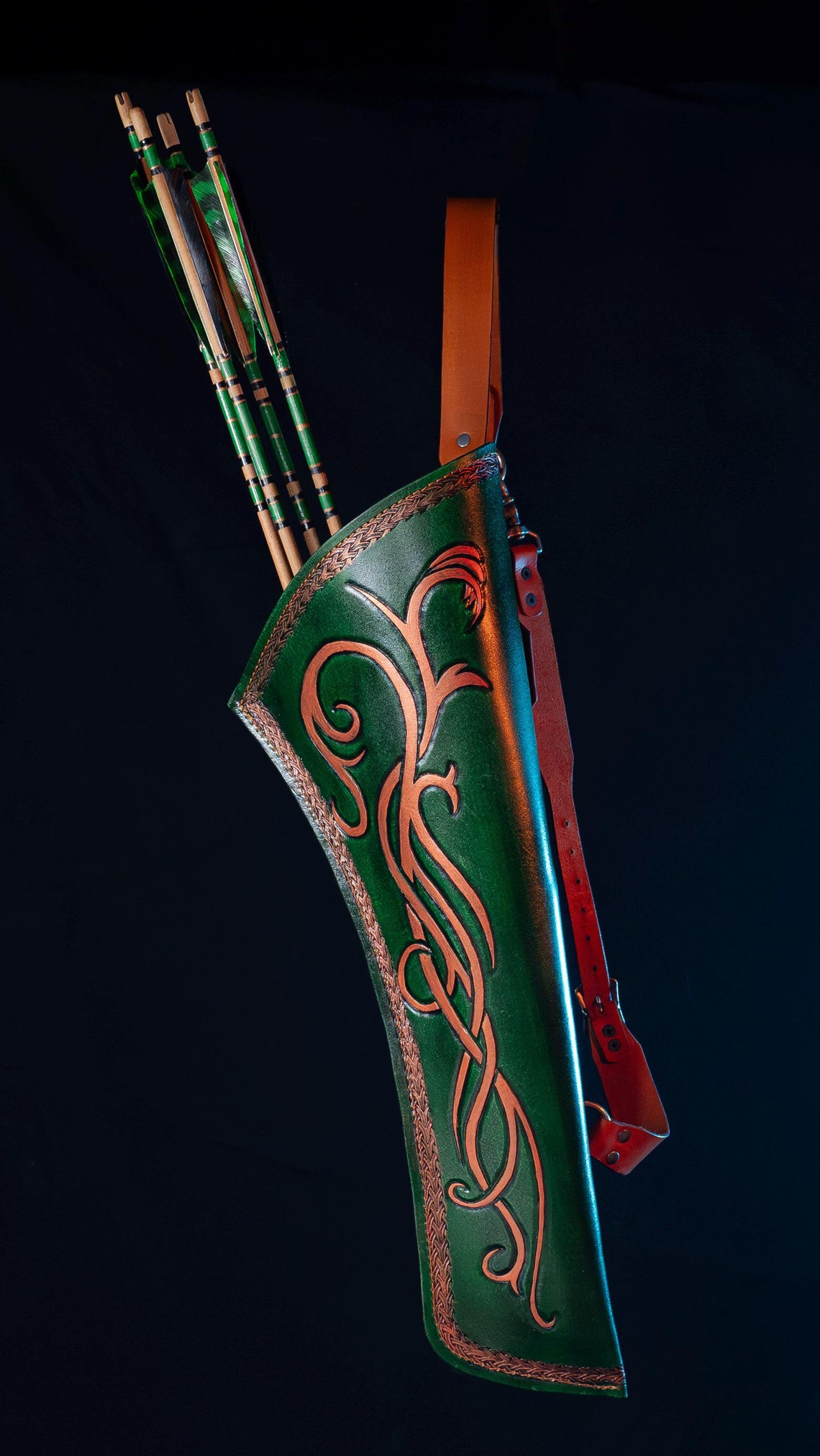 Leather Elven Ranger Quiver Pattern for 3 Point Harness - Etsy