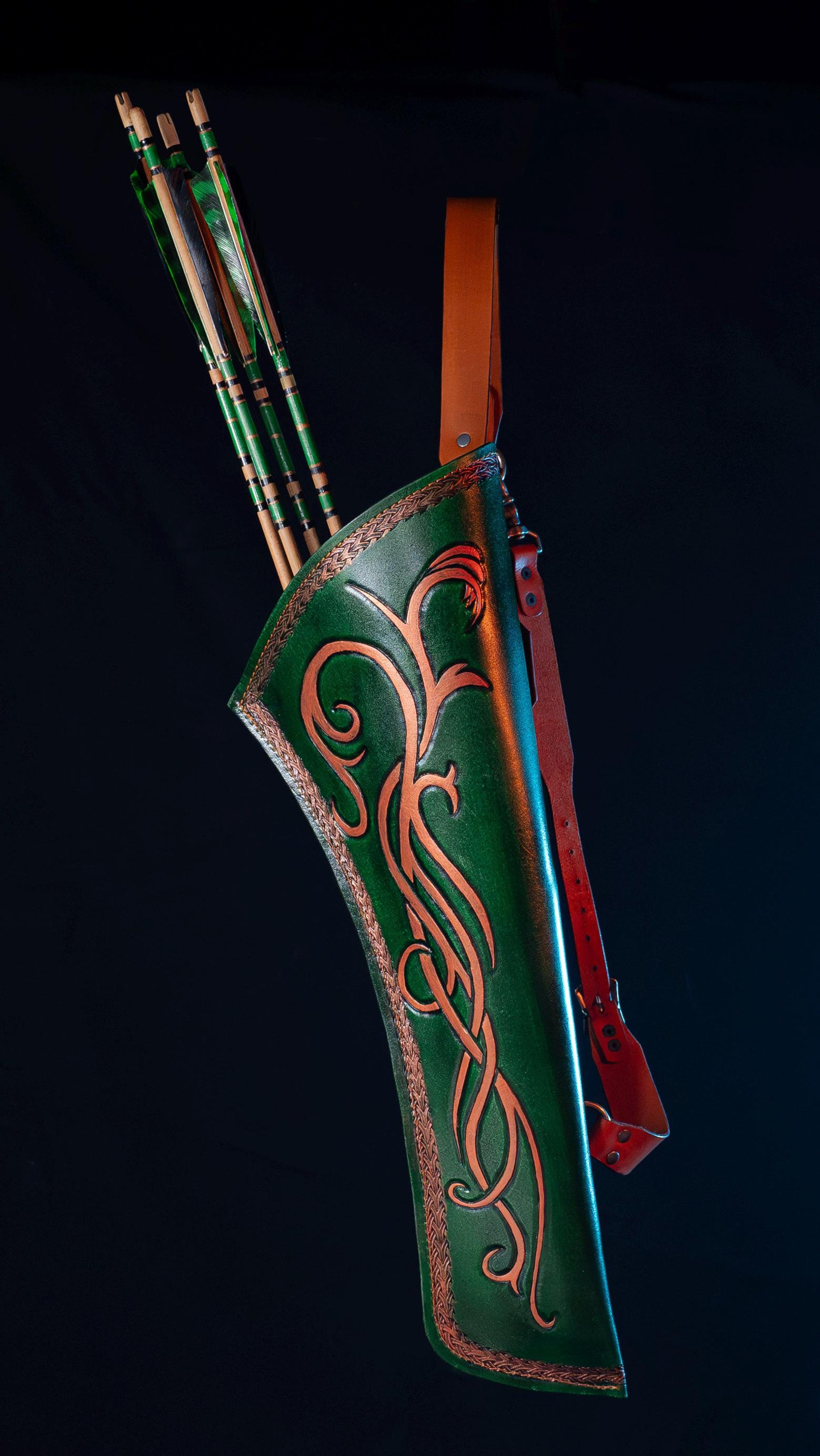 Leather Elven Ranger Quiver Pattern for 3 Point Harness - Etsy