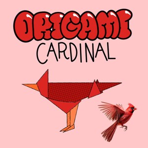 Origami How-to Book Digital Download: Paper Cardinal Bird Model ...