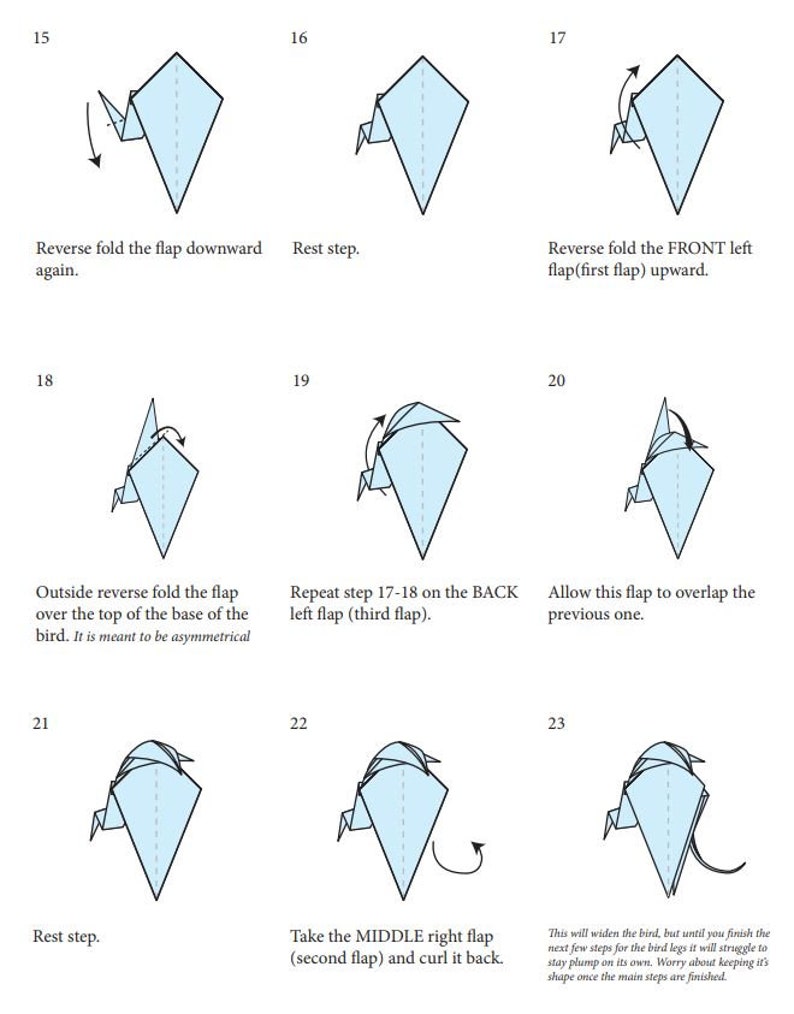 Origami How-to Book Digital Download: Paper Vulture Model | Unique Original Animal Printable ...