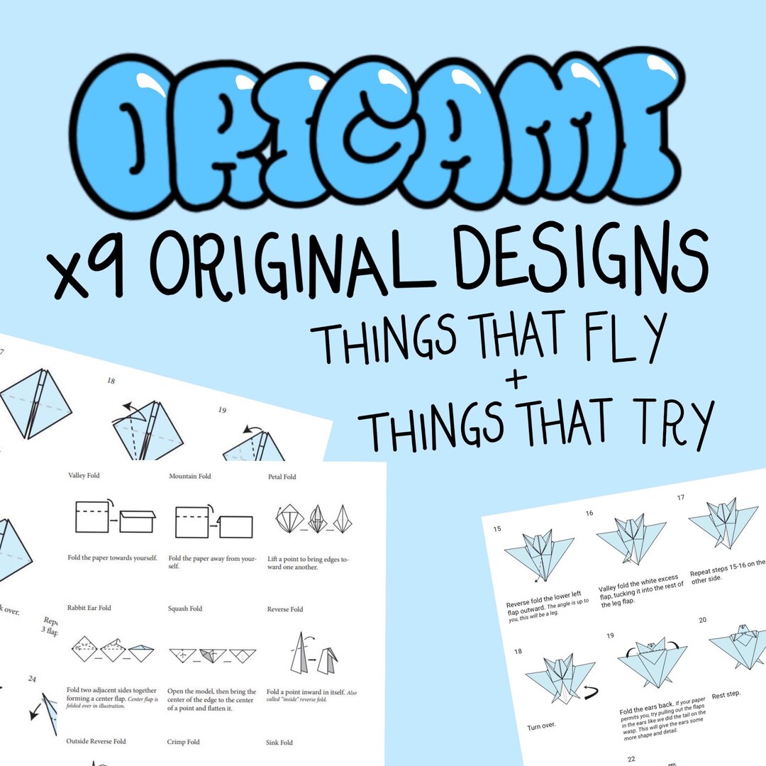 Origami How-to Book Digital Download: Things That Fly and Things That ...
