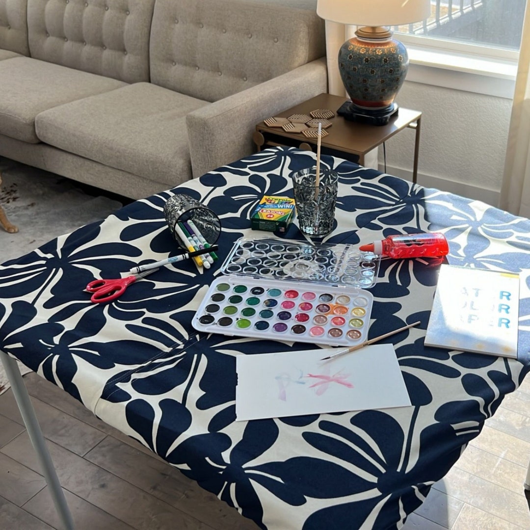 Square Fitted Tablecloth Square Card Table Cover Fitted Craft Table ...