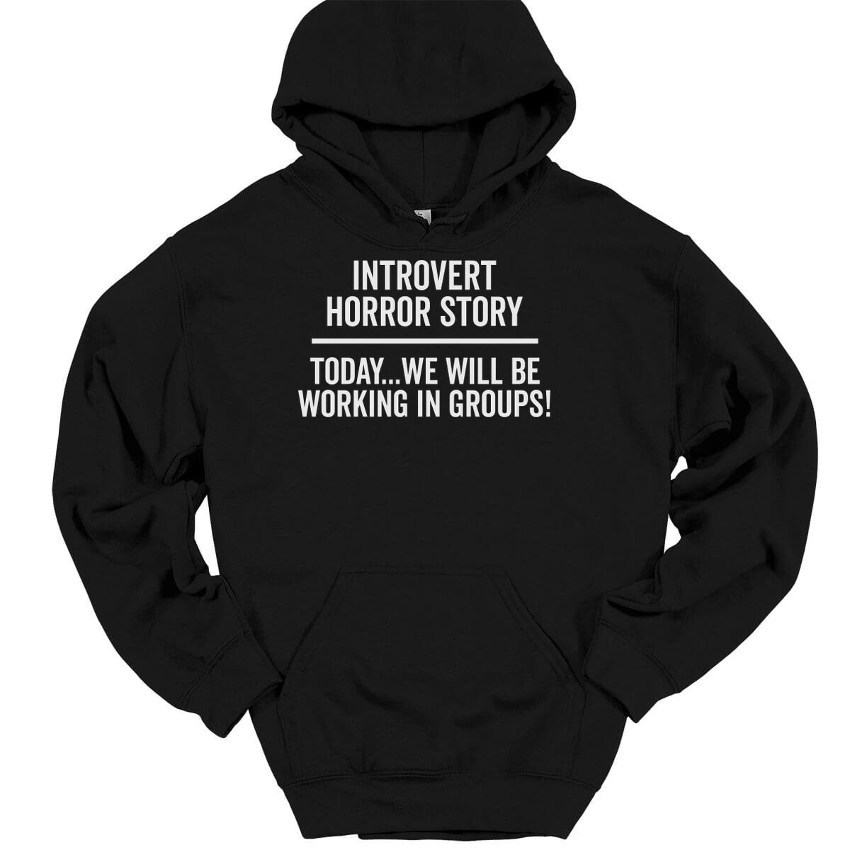 Introvert Horror Story Hooded Sweatshirt Funny Loner Humor - Etsy