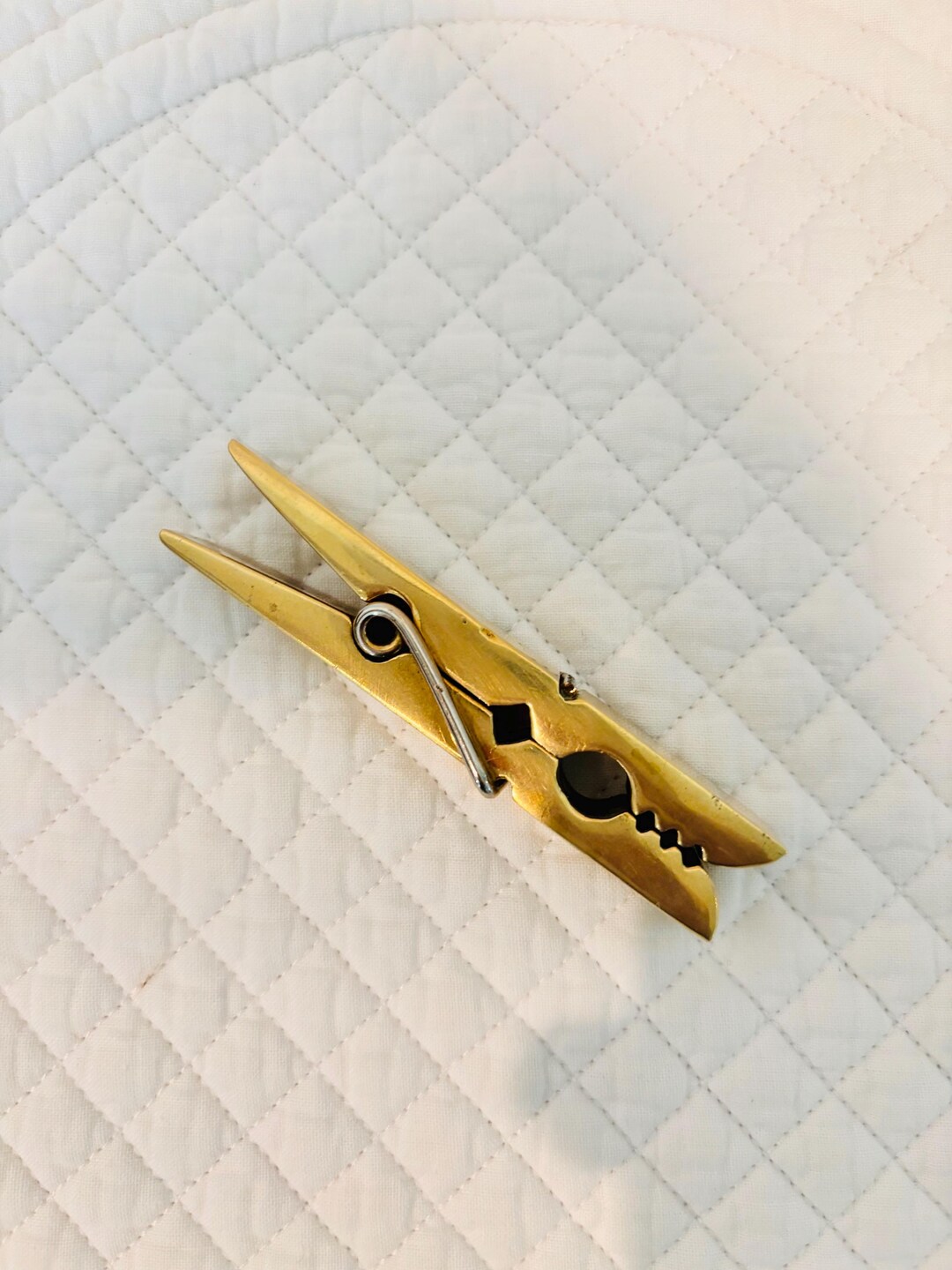 Vintage Brass Peg Paperweight Clothes Clothespin Paperclip - Etsy