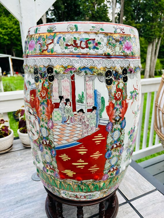 Ginger jar garden stool store