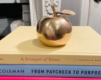Vintage Solid Brass Gold Apple Bell - Etsy
